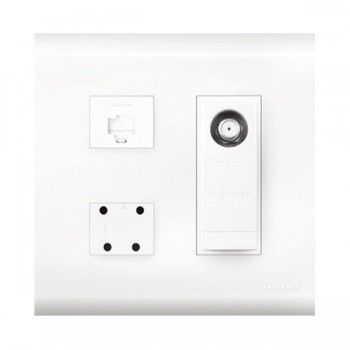 슬림 오딧세이 복합2개용유니트 (4P+8P+CATV) > 매입용 스위치/콘센트 | 나노전기